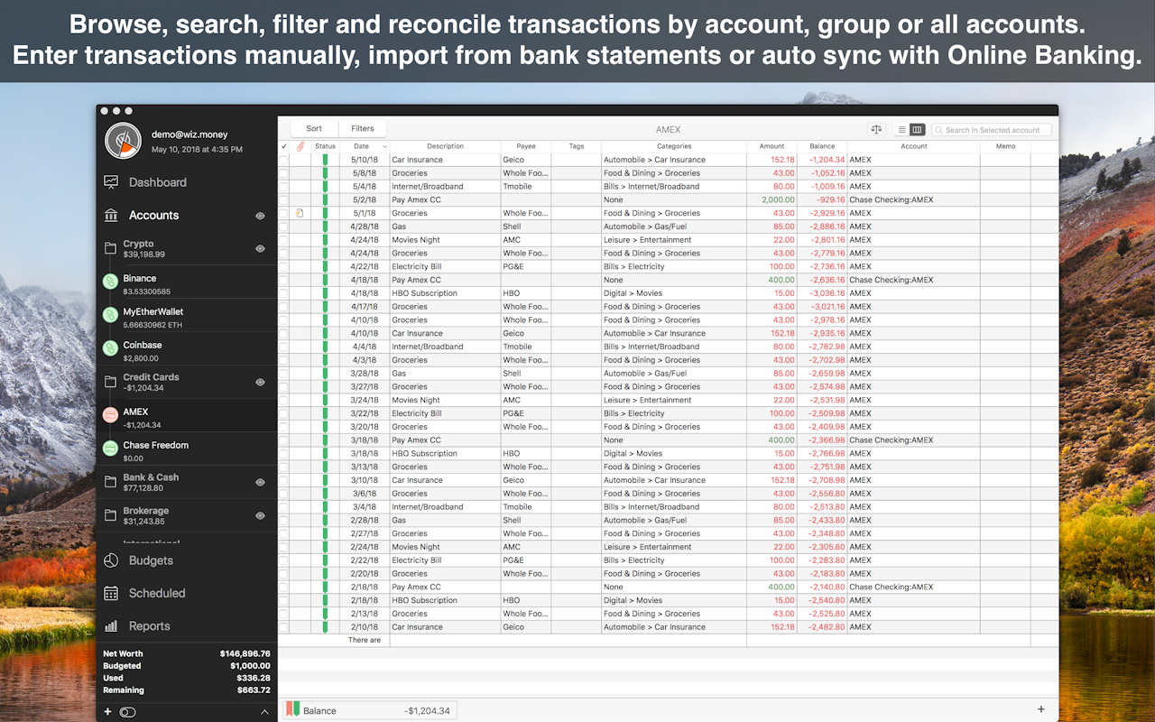 MoneyWiz on Setapp | Personal finance manager