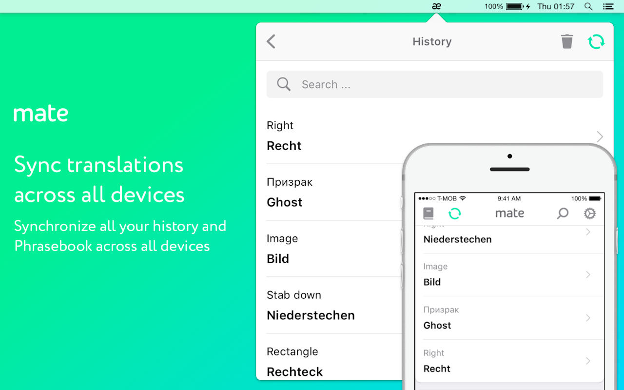 Mate Translate on Setapp | Your handy all language translator