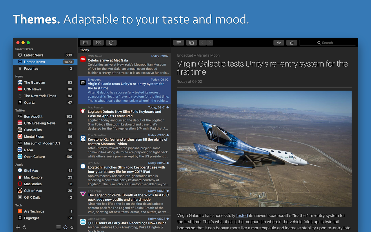 News Explorer en Setapp | Eficaz lector de noticias para tu Mac