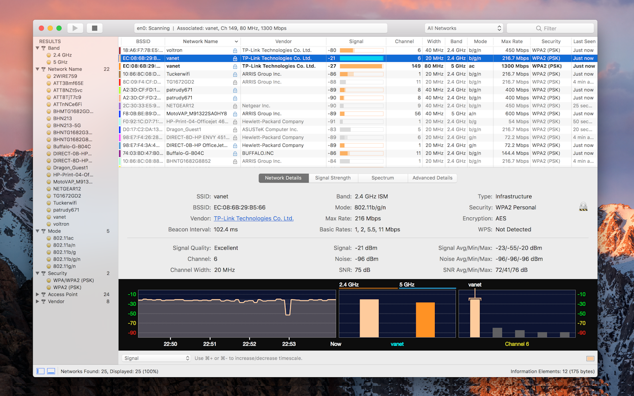 WiFi Explorer en Setapp | Analiza y monitoriza redes WiFi