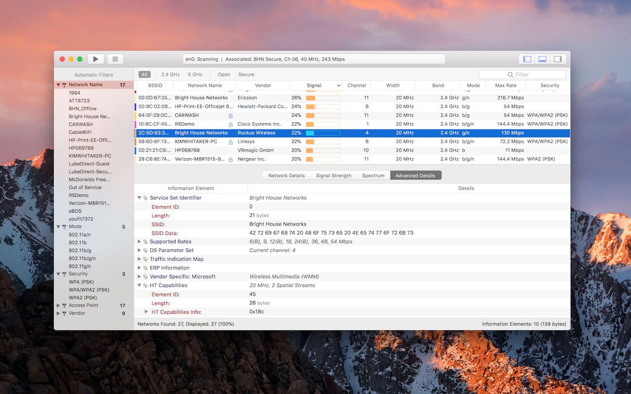 WiFi Explorer en Setapp | Analiza y monitoriza redes WiFi